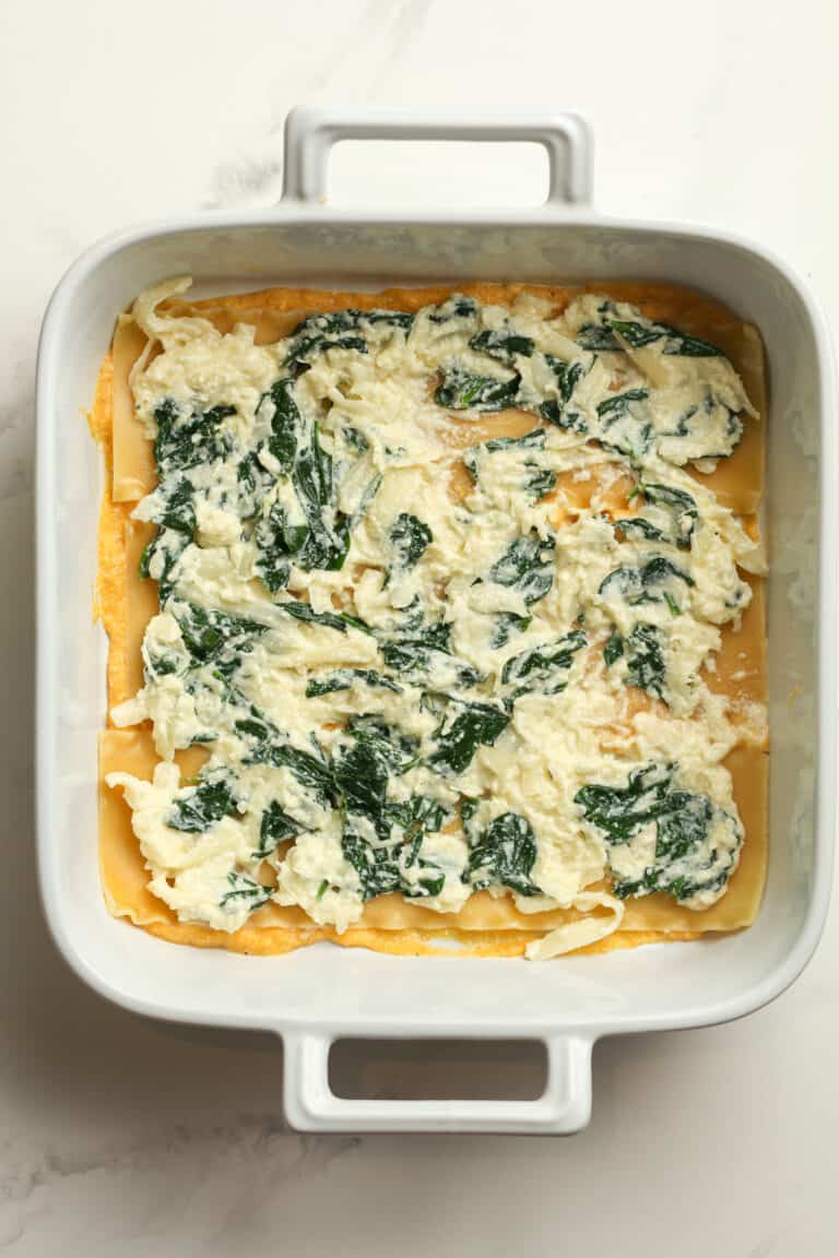 Roasted Butternut Squash Lasagna with Spinach - SueBee Homemaker