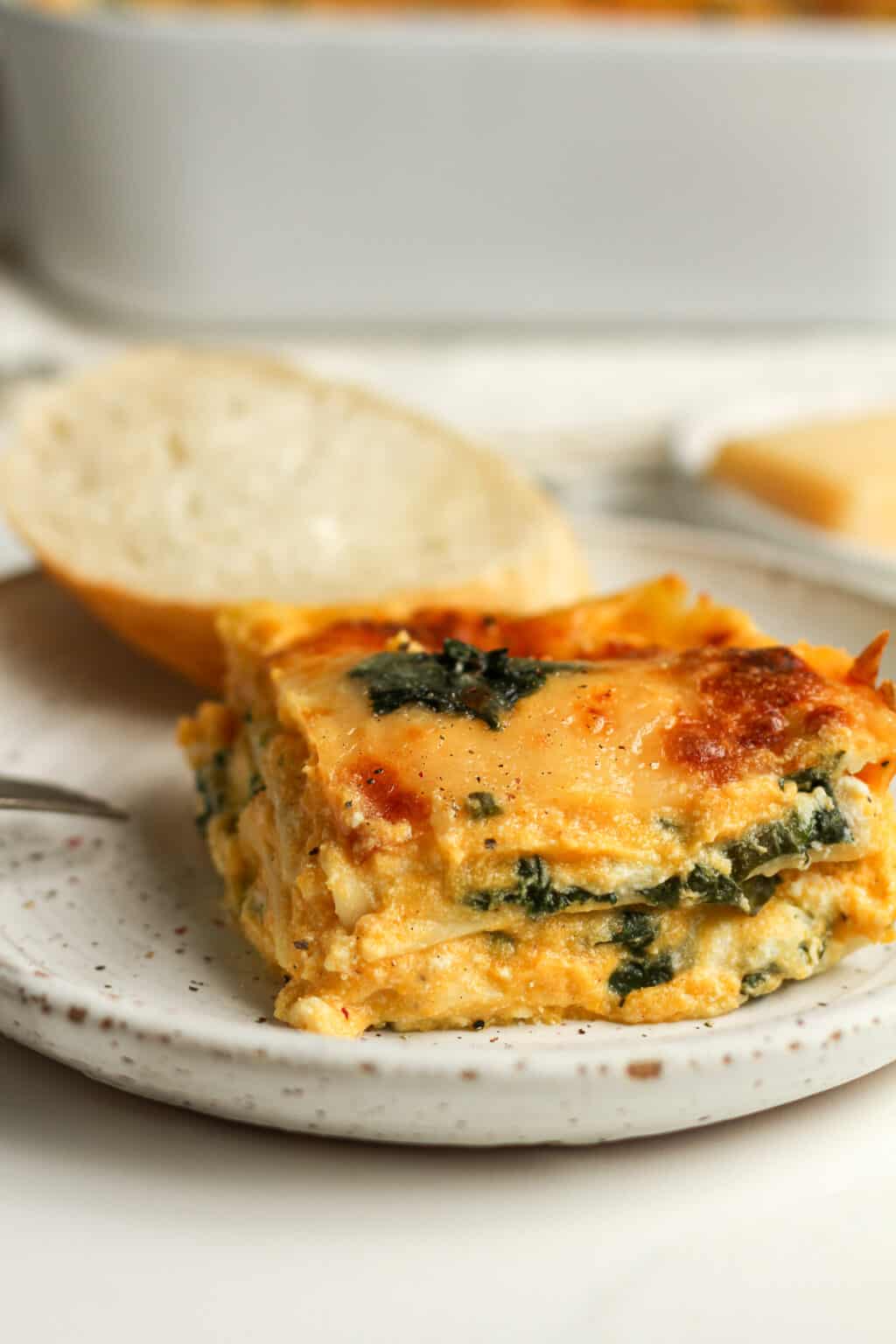 Roasted Butternut Squash Lasagna with Spinach - SueBee Homemaker