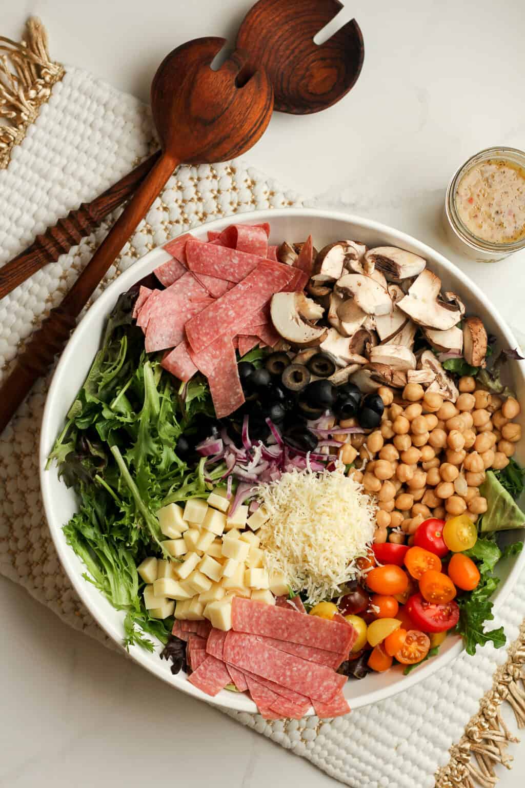 Best Italian Chopped Salad with Salami - SueBee Homemaker