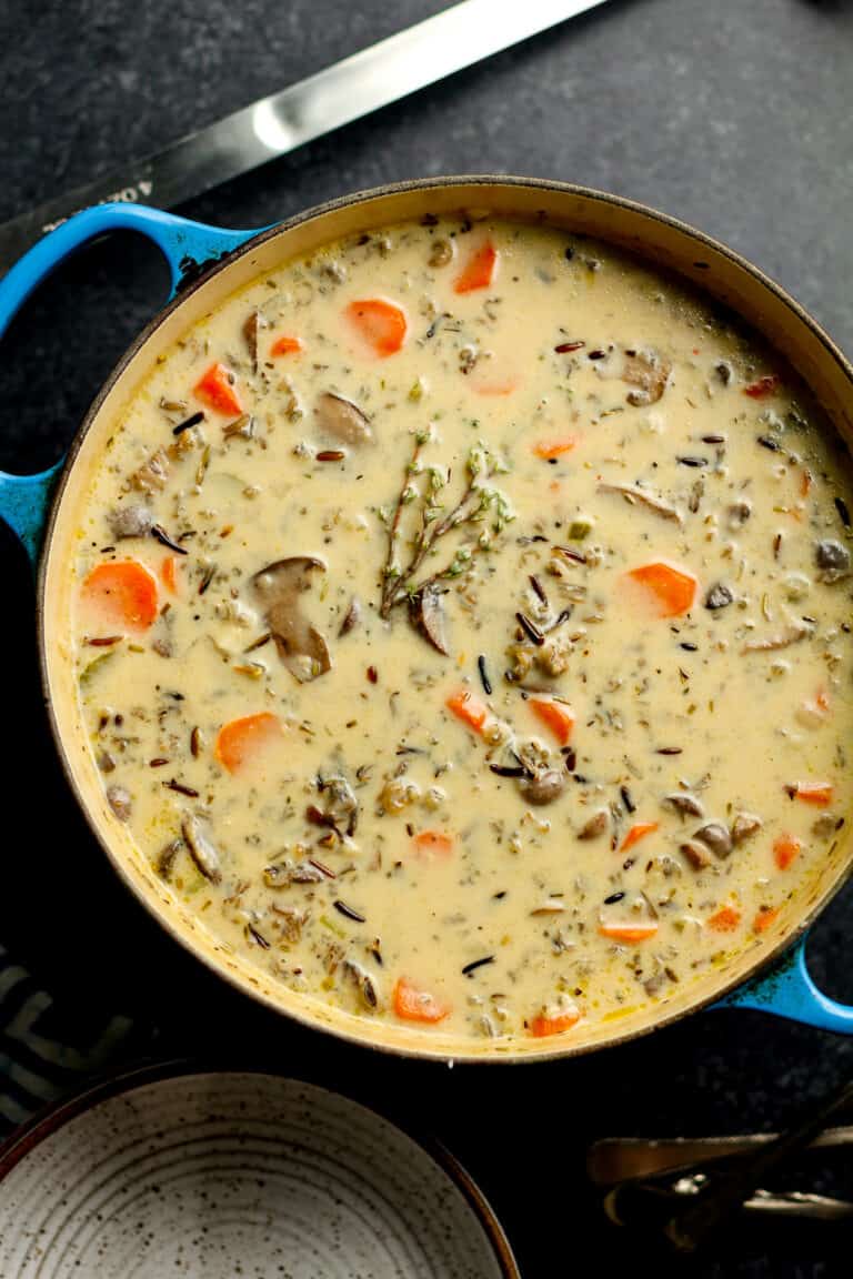 Creamy Mushroom Wild Rice Soup Suebee Homemaker