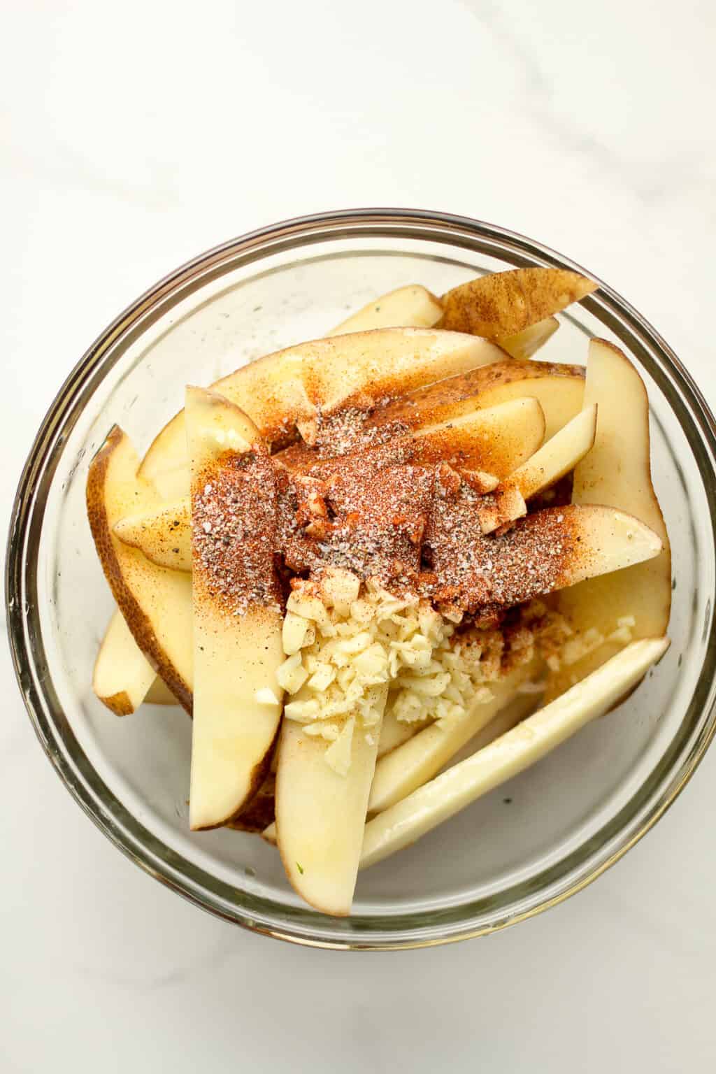 Healthy Baked Garlic Home Fries - SueBee Homemaker