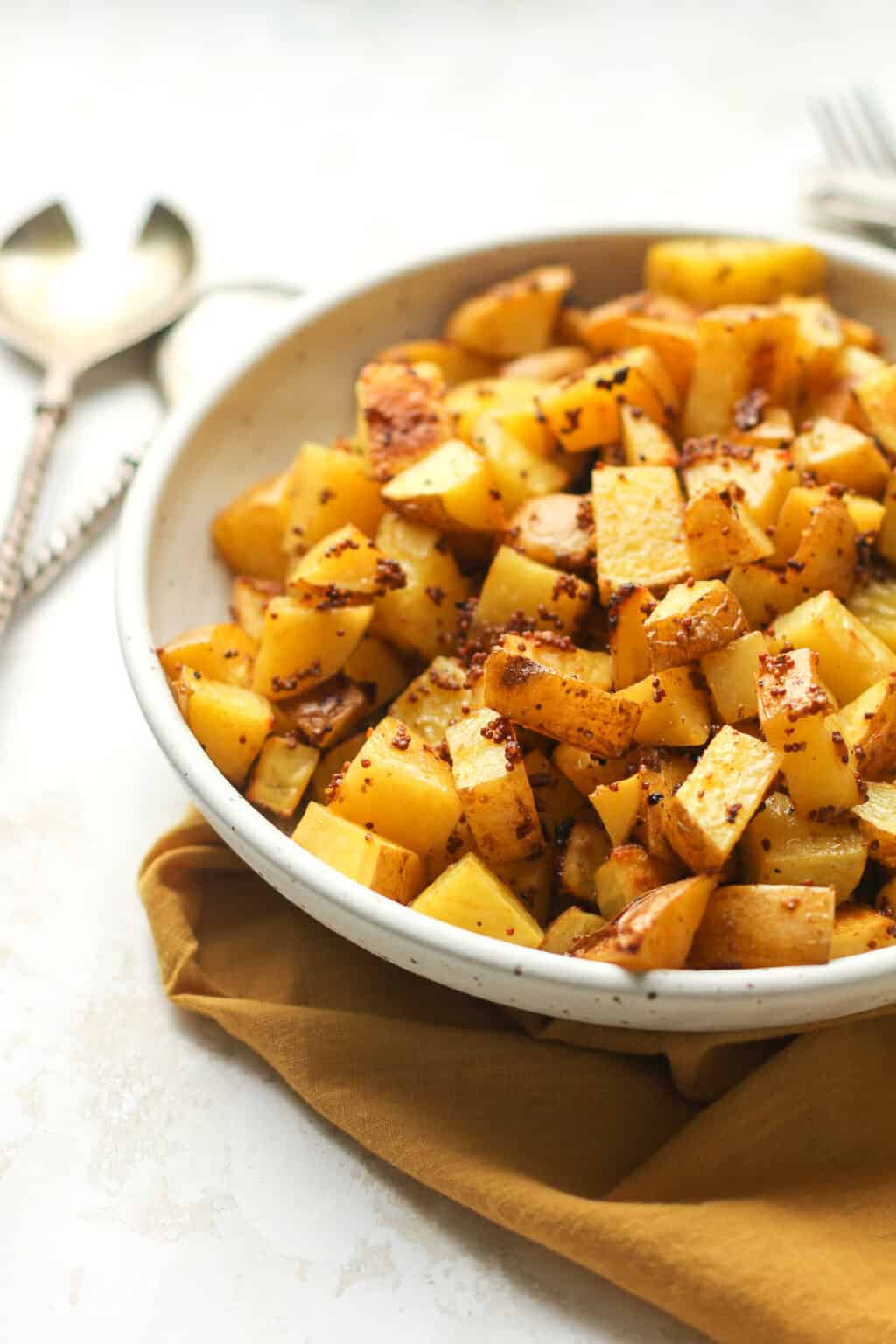 Easy Mustard Roasted Potatoes - SueBee Homemaker