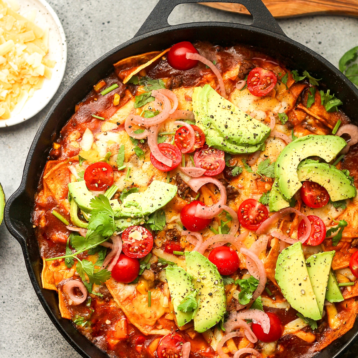 Skillet Beef Enchiladas Made In One Pan Suebee Homemaker