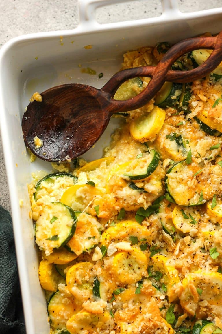 Squash Casserole with Ritz Crackers - SueBee Homemaker