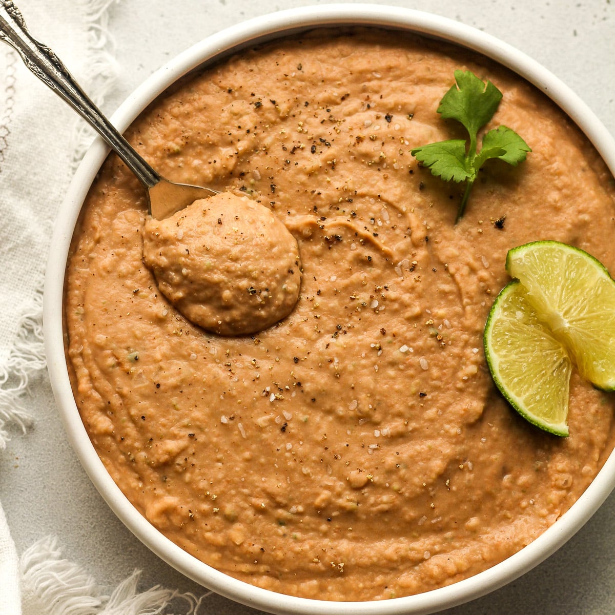 Smooth and Creamy Restaurant Style Refried Beans - SueBee Homemaker