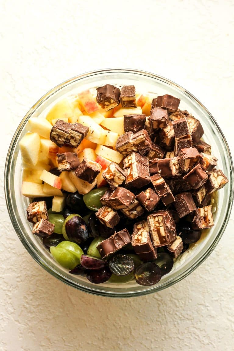 Snicker Salad Recipe with apples and grapes - SueBee Homemaker