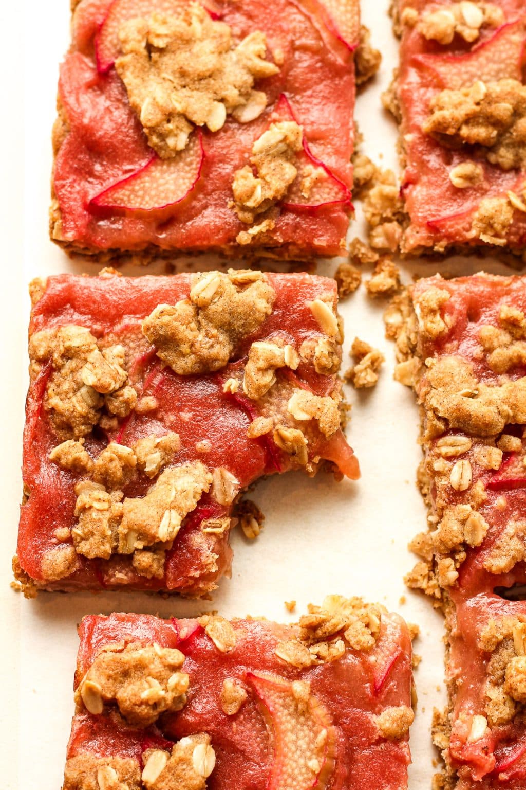Sweet and Tart Rhubarb Oatmeal Bars - SueBee Homemaker